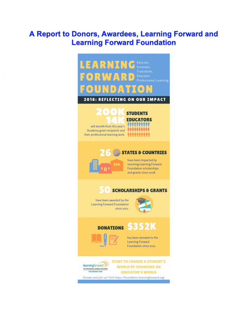 Scholarship Recipients - Learning Forward Foundation